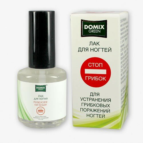 Лак для ногтей Domix "Green", для устранения грибковых поражений, 17 мл