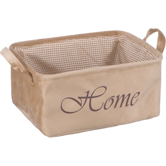 Корзина для хранения Handy Home "Велюр" 34х22х16 см, бежевый (LIS-69 L)
