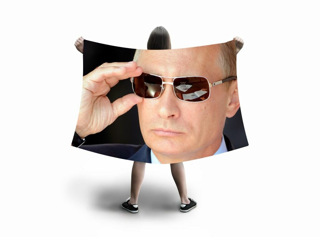 Флаг большой с Путиным №11,
