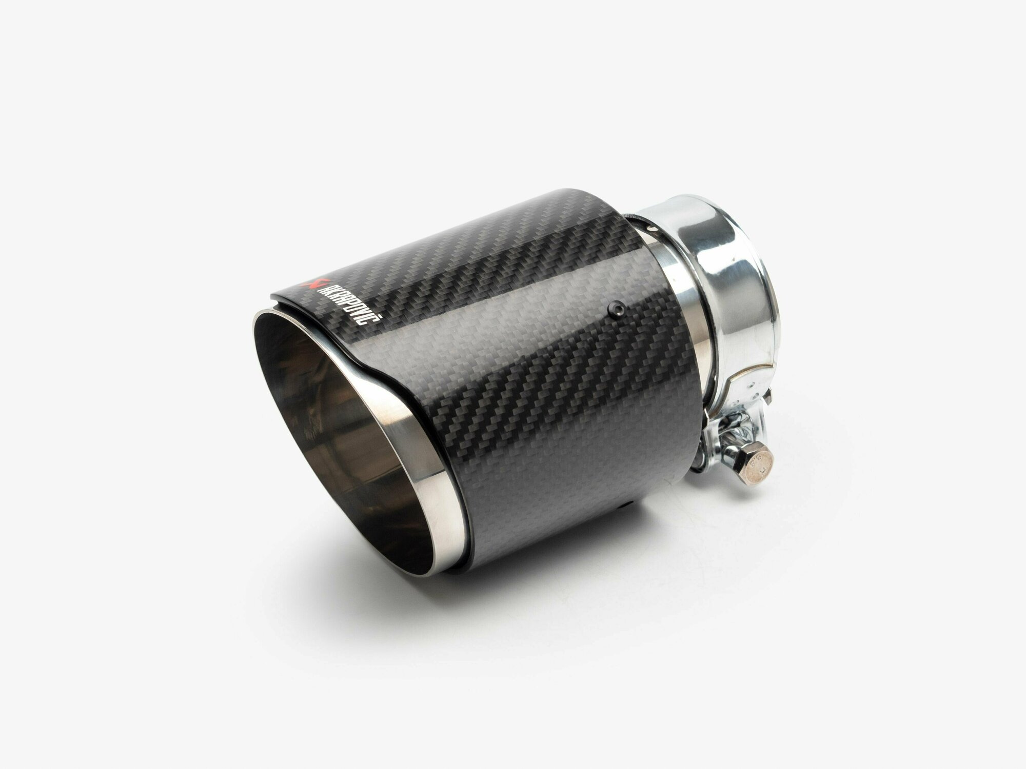 Насадка на глушитель Akrapovic 63/102 глянцевая из карбона и нержавеющей стали для выхлопной системы автомобиля