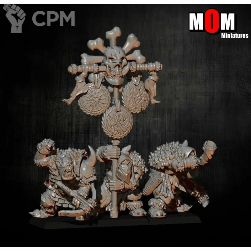 Warhammer Orc Command Group 3/Командная Группа Орков 3