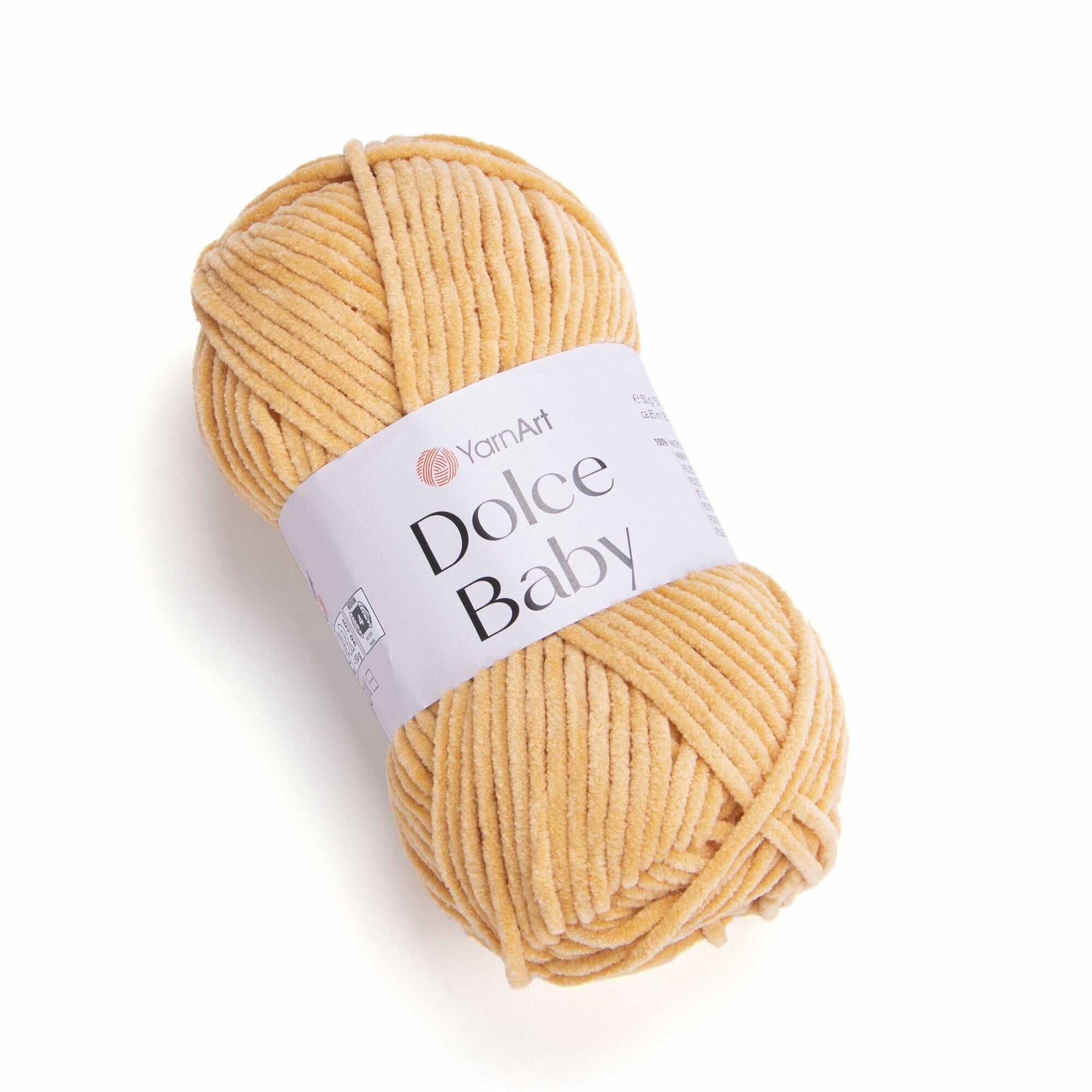 Пряжа Дольче Беби (Dolce Baby Yarnart) упаковка 5 мотков 50 г. 80 м. 100% микрополиэстер плюш 855 персик