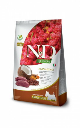 N&D dog беззерновой оленина и киноа для здоровья кожи и шерсти mini 2,5 кг