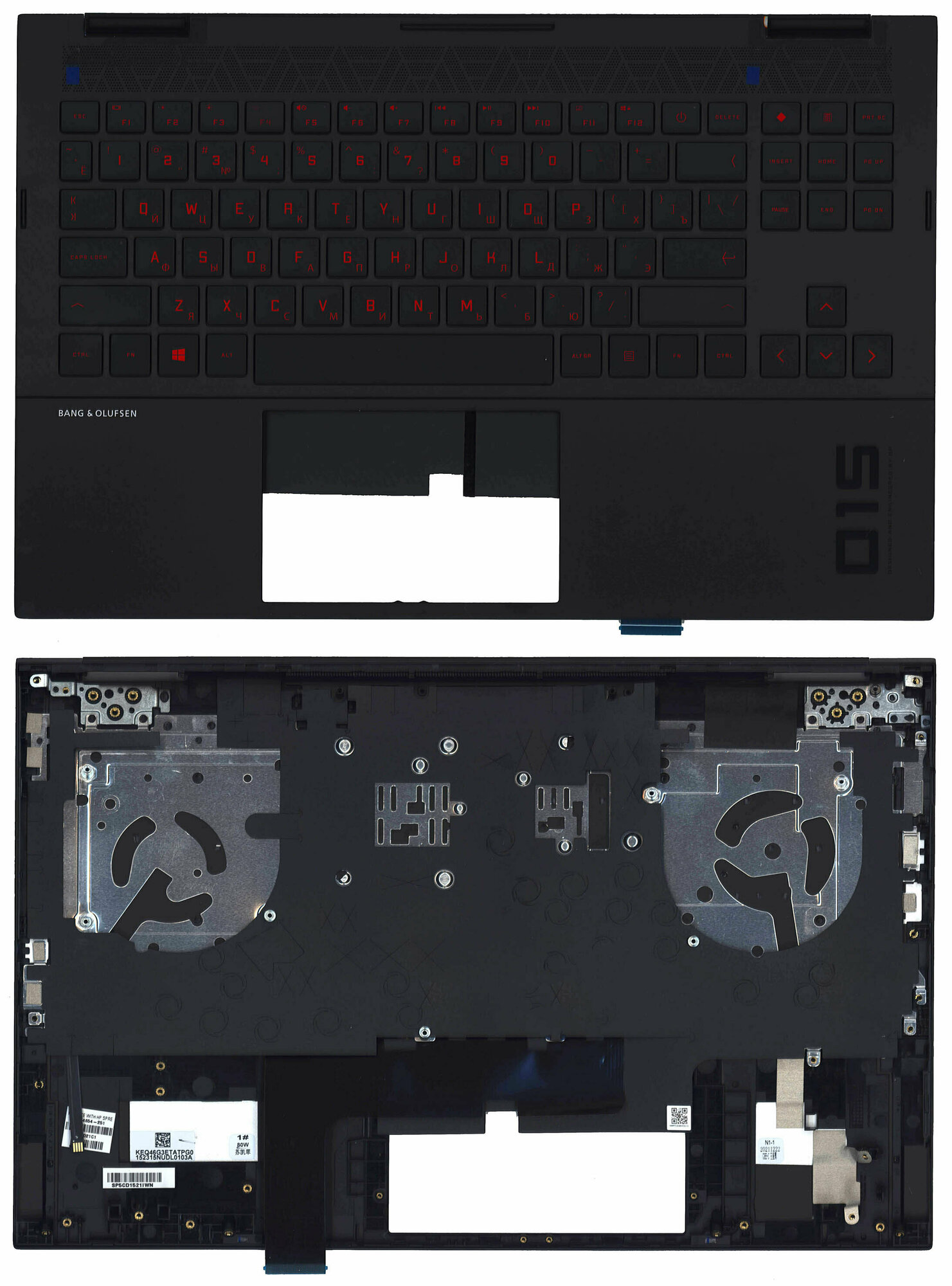 Клавиатура для ноутбука HP Omen 15-EK топкейс