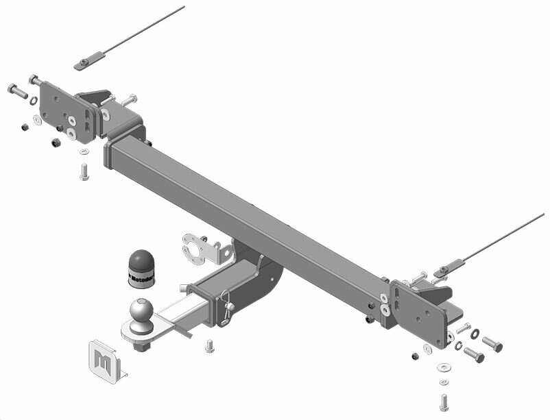 Фаркоп для Changan CS75 FL 2018 - н. в (без электрики, паспорт и сертификат в комплекте) Motodor.97202-E