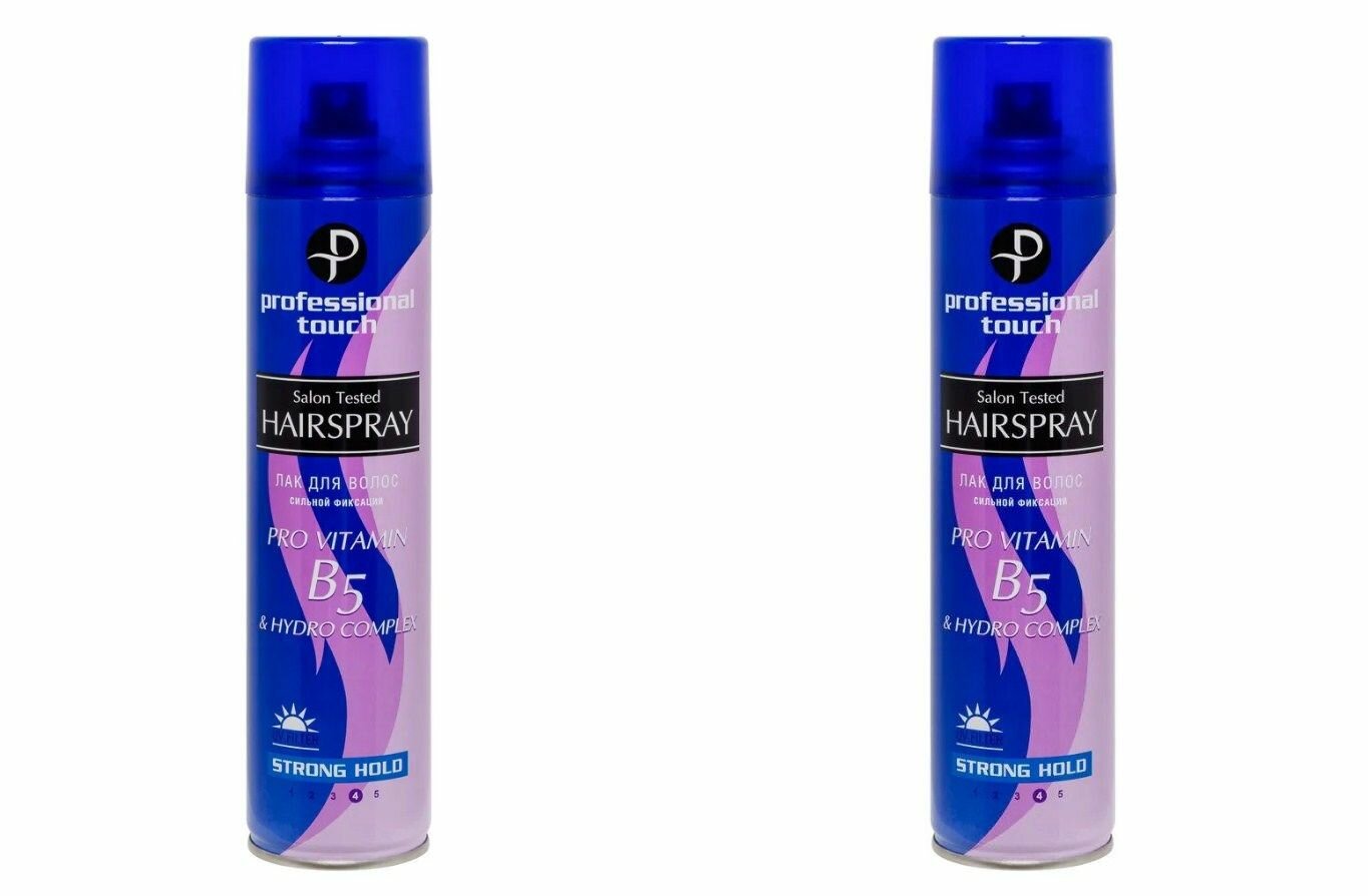 PROFESSIONAL TOUCH Лак для волос Pro vitamin B5 & Hydro Complex, Сильной фиксации, 265 мл, 2шт