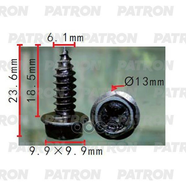 Саморез Nissan Применяемость: Саморез 6.1x23.6 PATRON арт. P372240