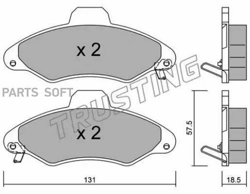 К-т дисков. тормоз. колодок FORD ESCORT 90-94 F Trusting арт. 0731