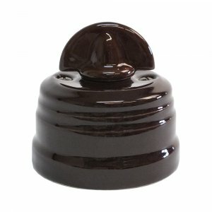 Выключатель поворотный (2-кл) EDISEL Grande коричневый с ручкой монеткой