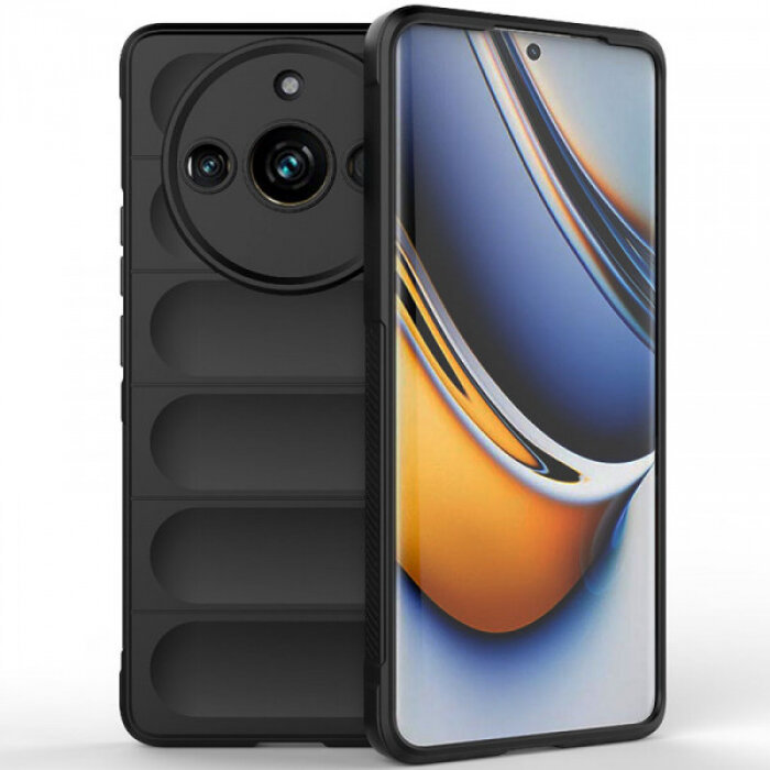 Flex Silicone Противоударный чехол для Realme 11 Pro / 11 Pro Plus с защитой камеры и микрофиброй