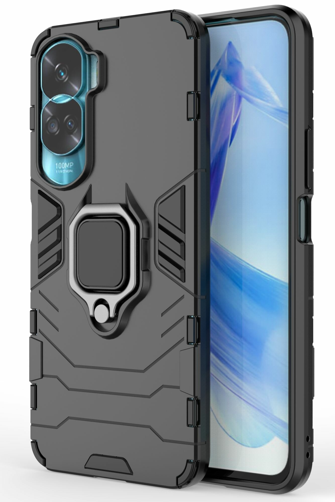 Чехол противоударный для Honor 90 Lite / Хонор 90 Лайт (Черный)
