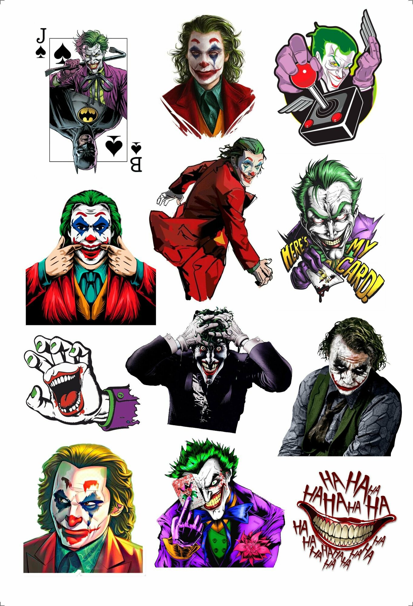 Джокер наклейки стикеры наборы для творчества joker