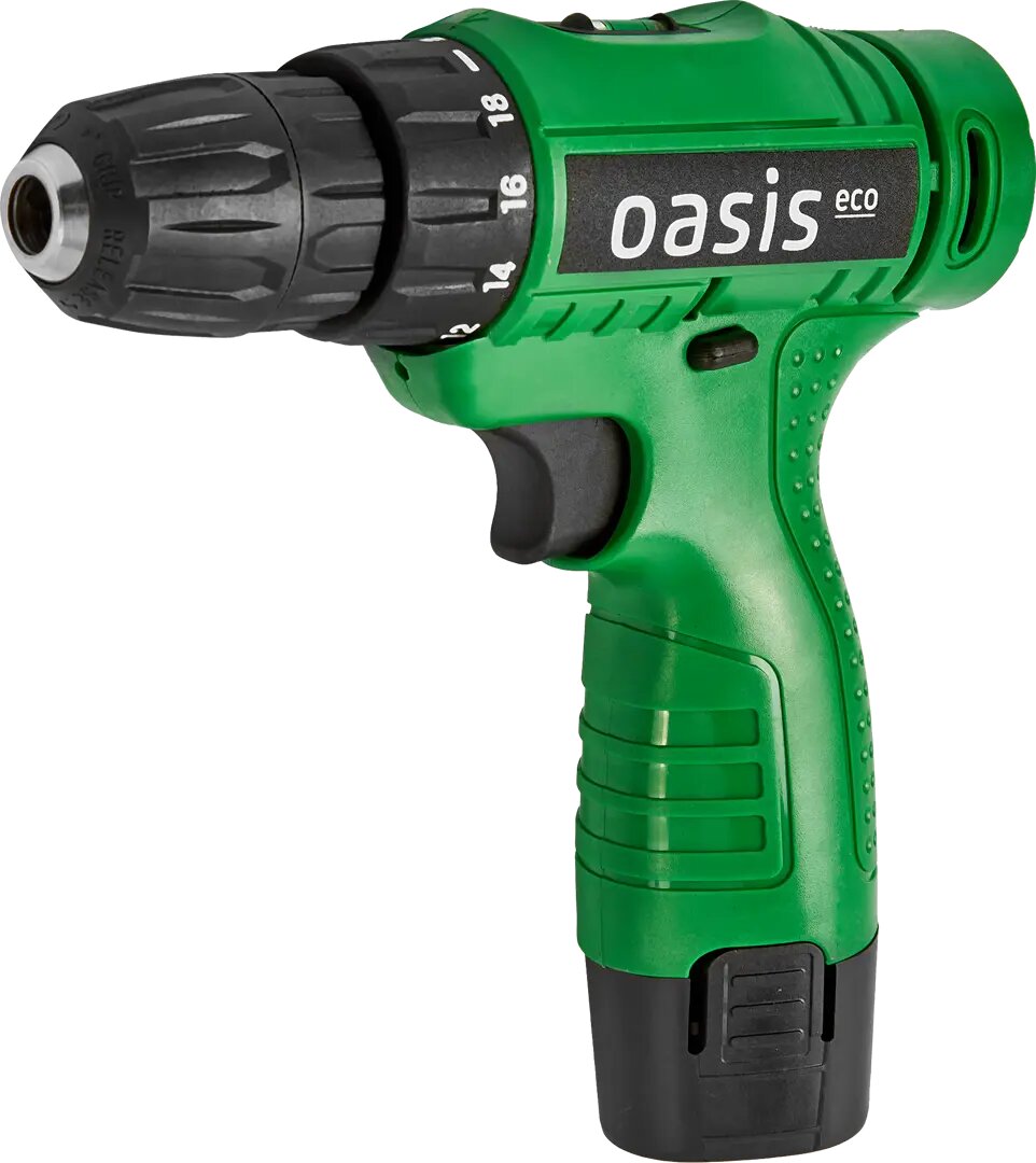Дрель-шуруповерт аккумуляторная Oasis Eco AV-12, 12 В Li-ion 1.3 Ач
