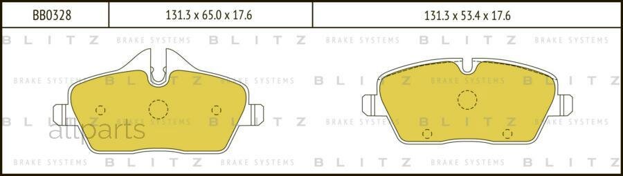 BLITZ BB0328 Колодки тормозные дисковые передние