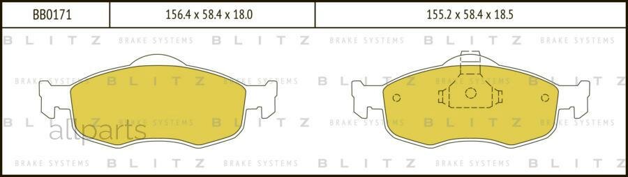 BLITZ BB0171 Колодки пер. FORD MONDEO, SCORPIO 93=>