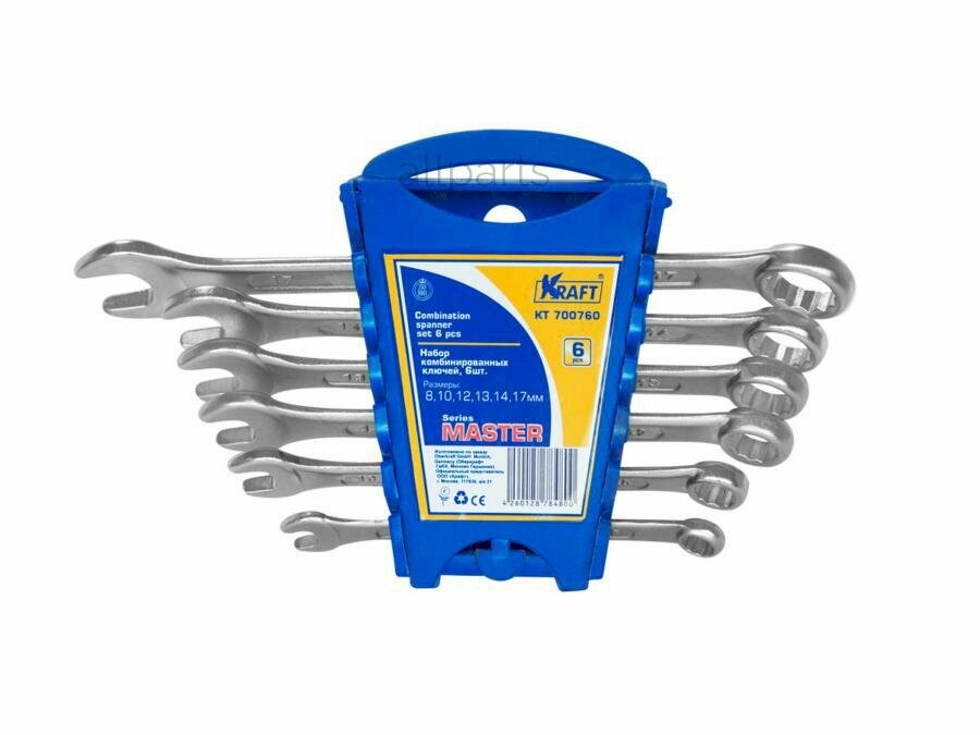 KRAFT KT 700760 Ключ комбинированный, набор 6 шт KRAFT Master KT 700760