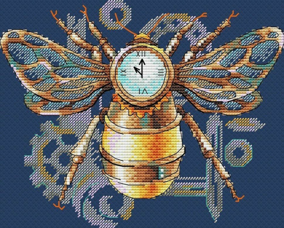 Набор для вышивания Жар-Птица #В-808 Шмель, Счетный крест, 19 х 16 см