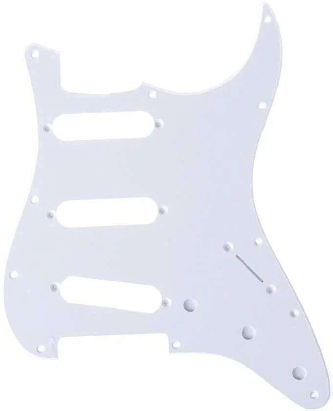 Панель для оригинального Fender Stratocaster SSS, Musiclily MX1388GW, однослойная, белая