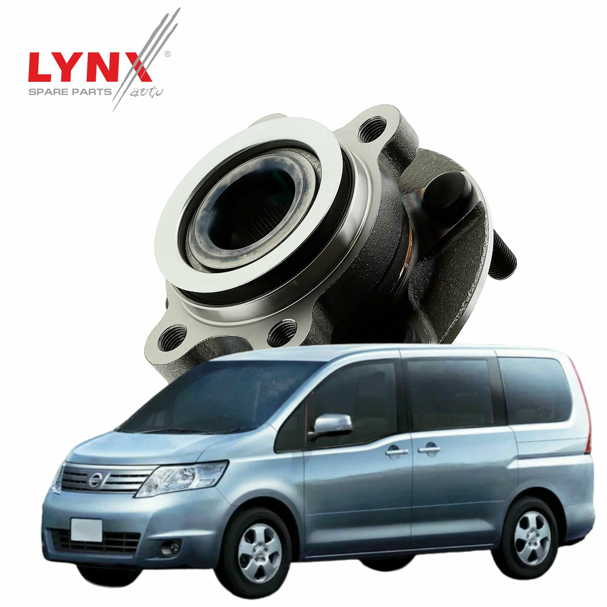 Ступица колеса Nissan Serena (3) / Ниссан Серена 2005 2006 2007 2008 2009 2010 / передняя, 1шт, LYNXauto