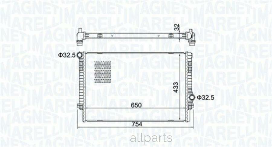 MAGNETI MARELLI 350213156200 Радиатор