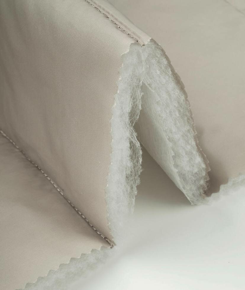 Ткань для шитья и рукоделия Cтежка на синтепоне полоска, отрез ткани 2 м*150 см