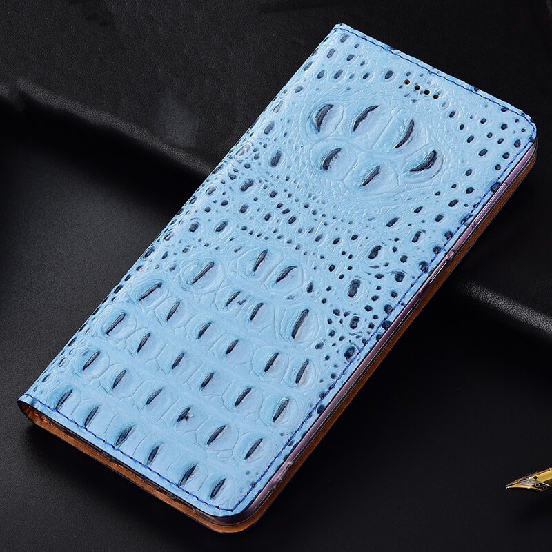 Чехол-книжка MyPads Premium для Samsung Galaxy Note 20 (SM-N980F) из натуральной кожи с объёмным 3D рельефом спинки кожи крокодила роскошный эксклю.