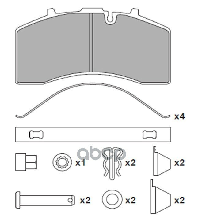 WUHLERMANN 31010029 колодки тормозные! WVA29158/29269 c р/к, зад дисковый тормоз Knorr SK 7\ MB, SAF