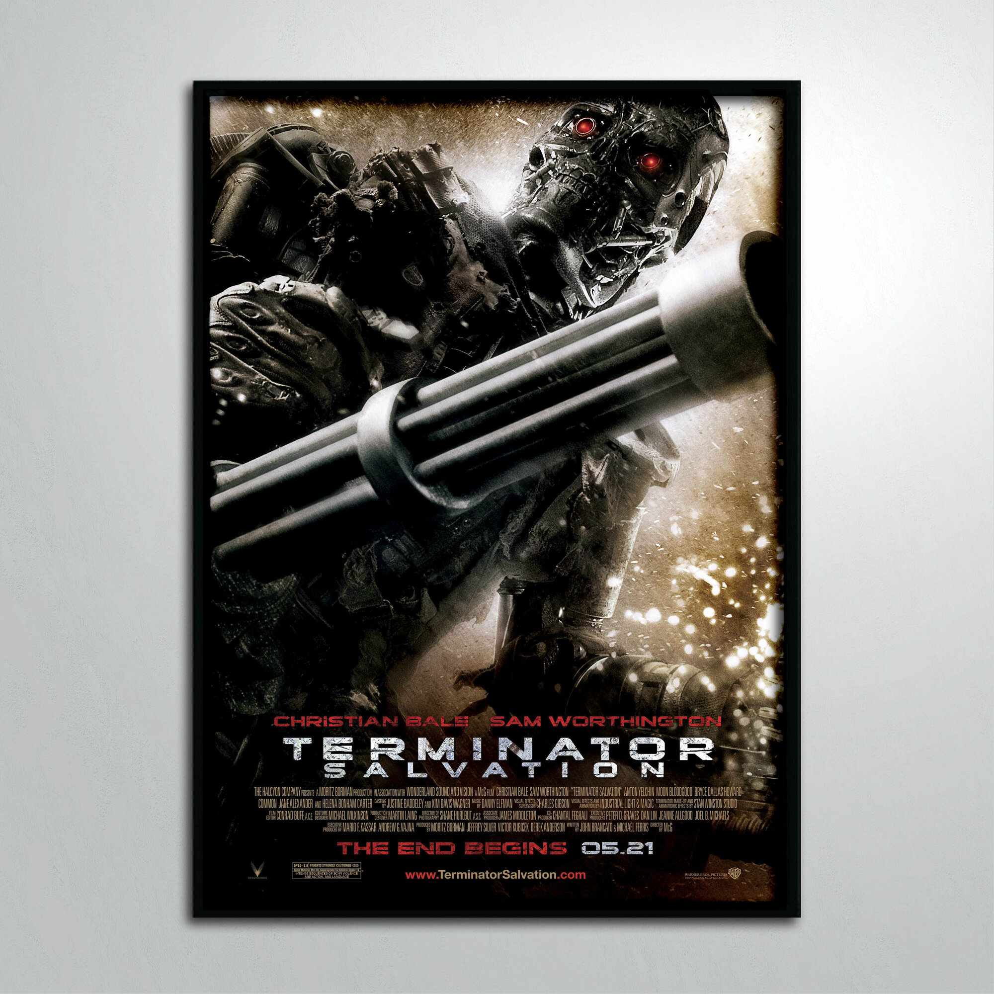 Постер в раме/Терминатор Да придёт спаситель Кристиан Бэйл Сэм Уортингтон Маркус Terminator Salvation