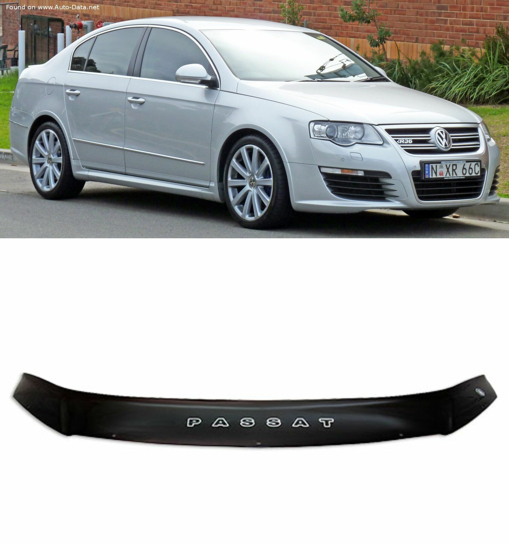 Дефлектор капота VOLKSWAGEN Passat B6 2006-2010