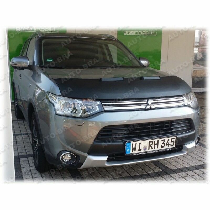 Кожаный дефлектор капота для MITSUBISHI OUTLANDER 3 2012-2015 Митсубиси Аутлендер
