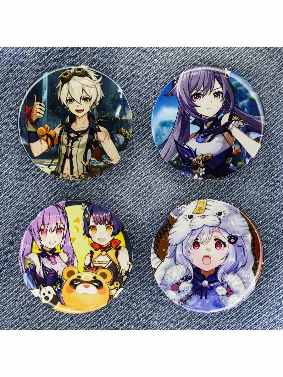 Набор значков аниме серии Genshin Impact