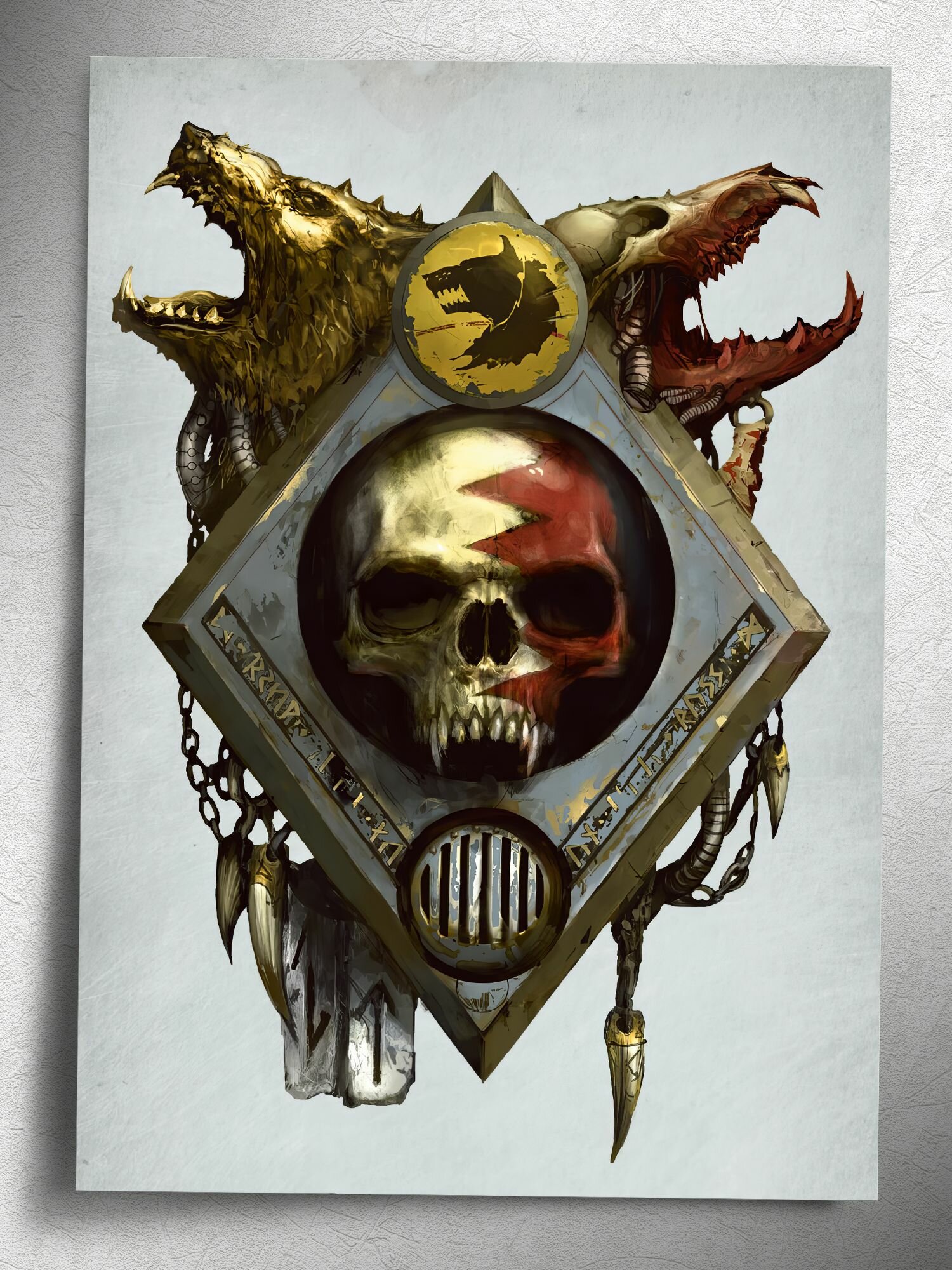 Постер: Эмблема Космических Волков (Вархаммер 40000, Warhammer)
