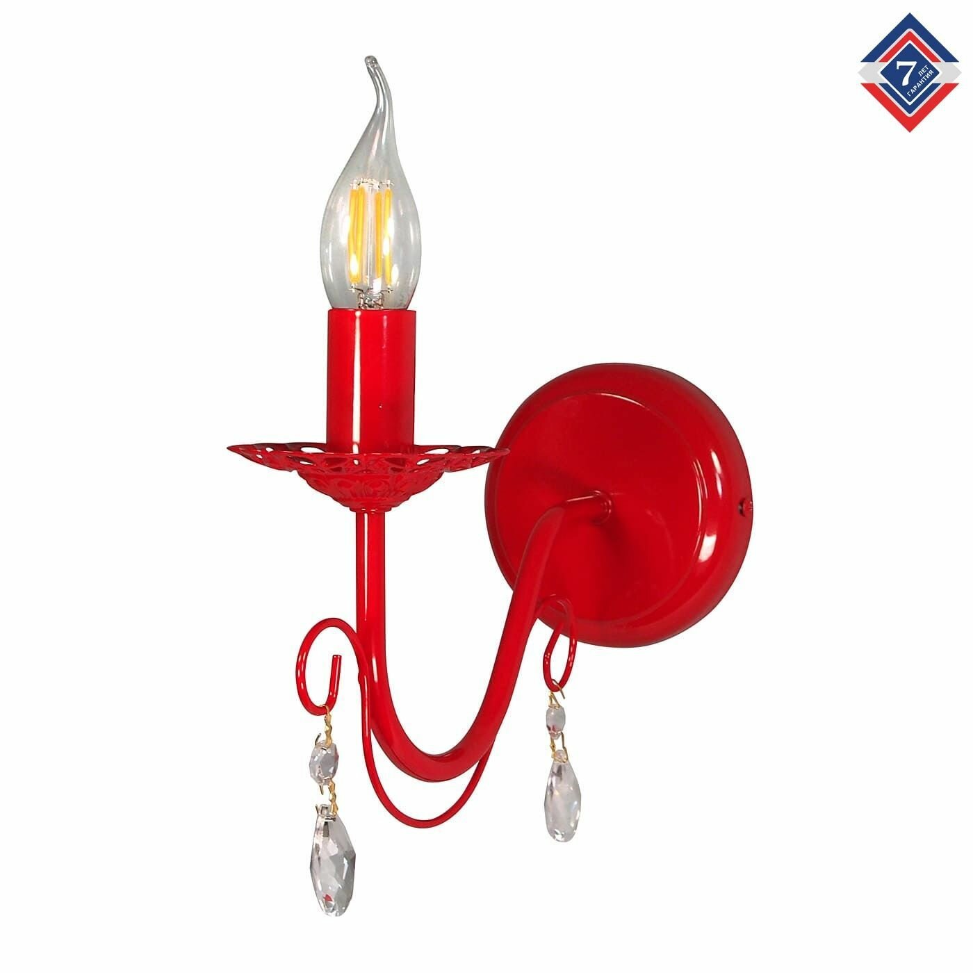 Бра настенные классика Аврора красный S1242-1