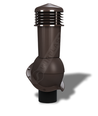 К94 Вентвыход WiroVent Plus неутепленный D125/110мм/H500мм для металлочерепицы Монтеррей, RAL 8017 коричневый