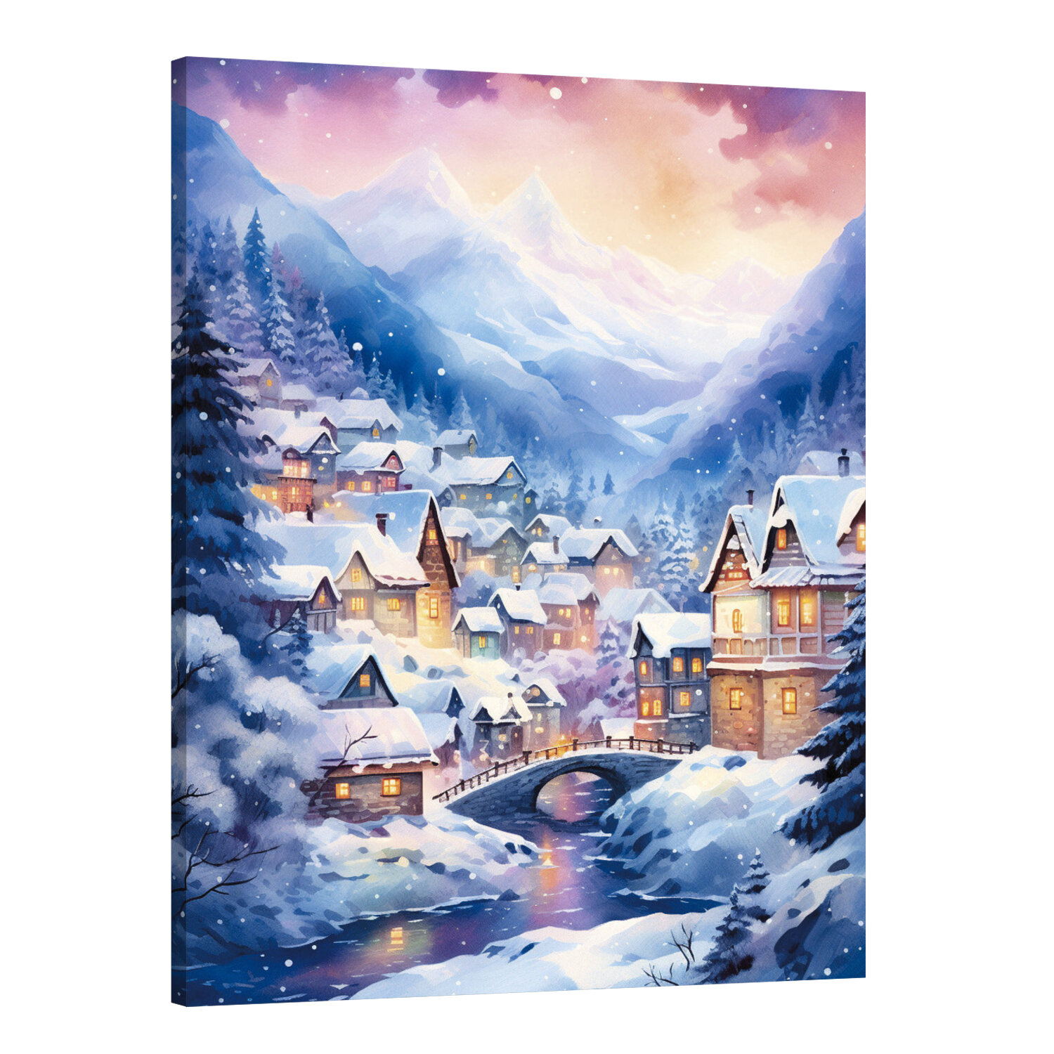 Интерьерная картина 50х70 "Сияющее Рождество: мир, полный чудес"