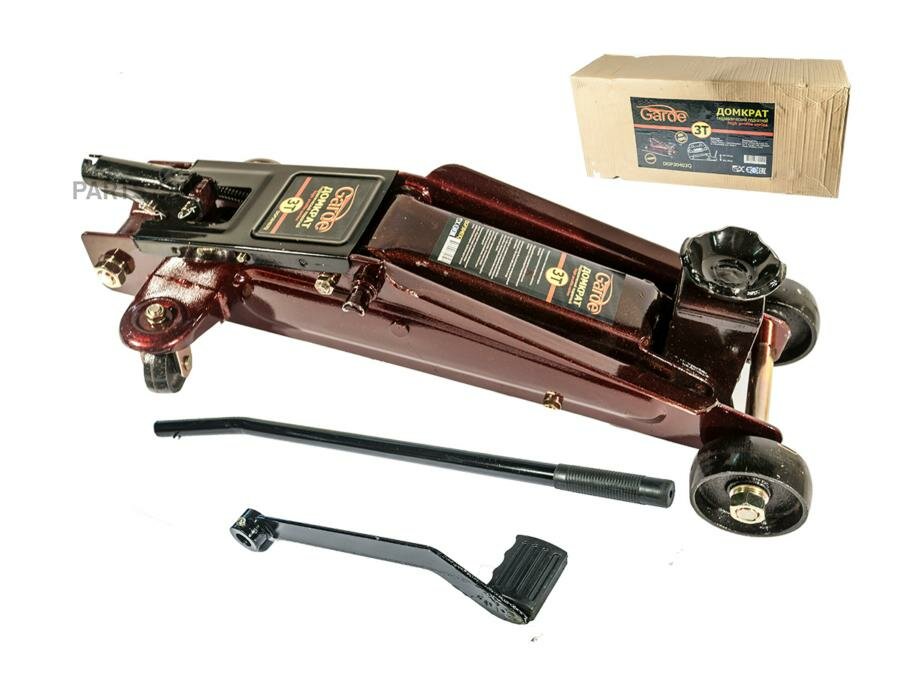 Домкрат гидравлический 3т garde подкатной high profile series 190-533мм с педалью dgp30403q