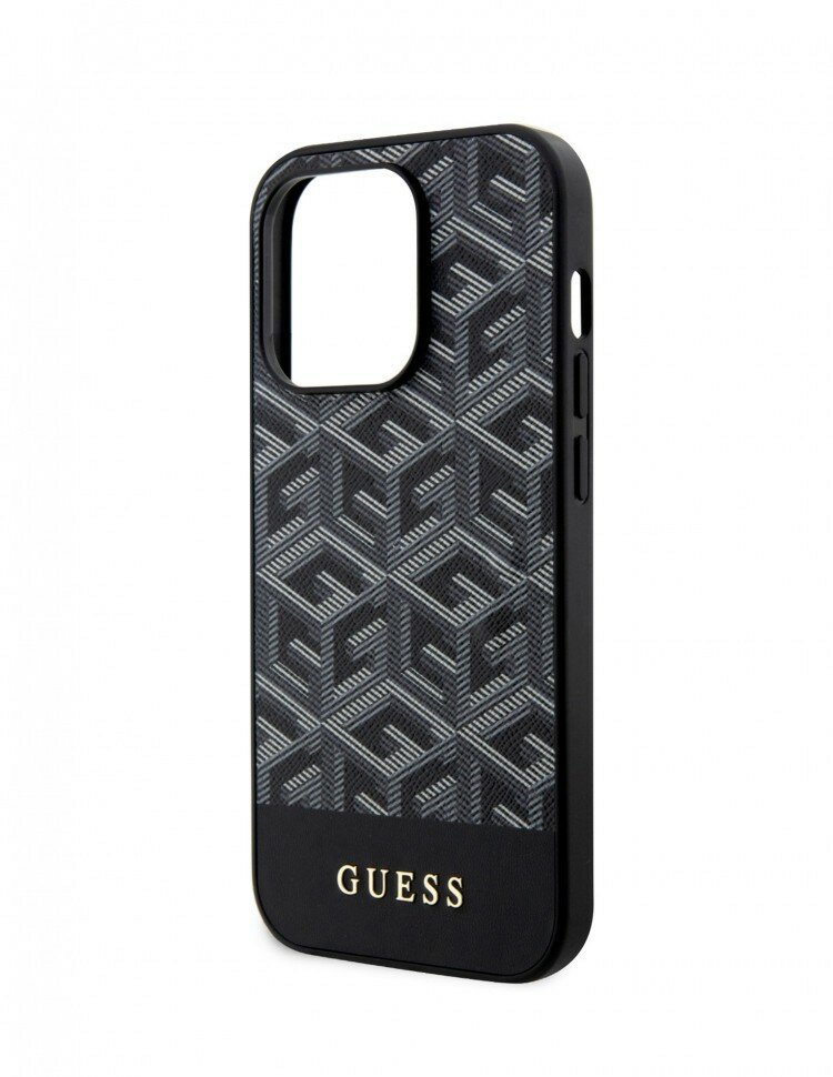 Guess для iPhone 14 Pro Max чехол MagSafe PU G CUBE Hard Black
