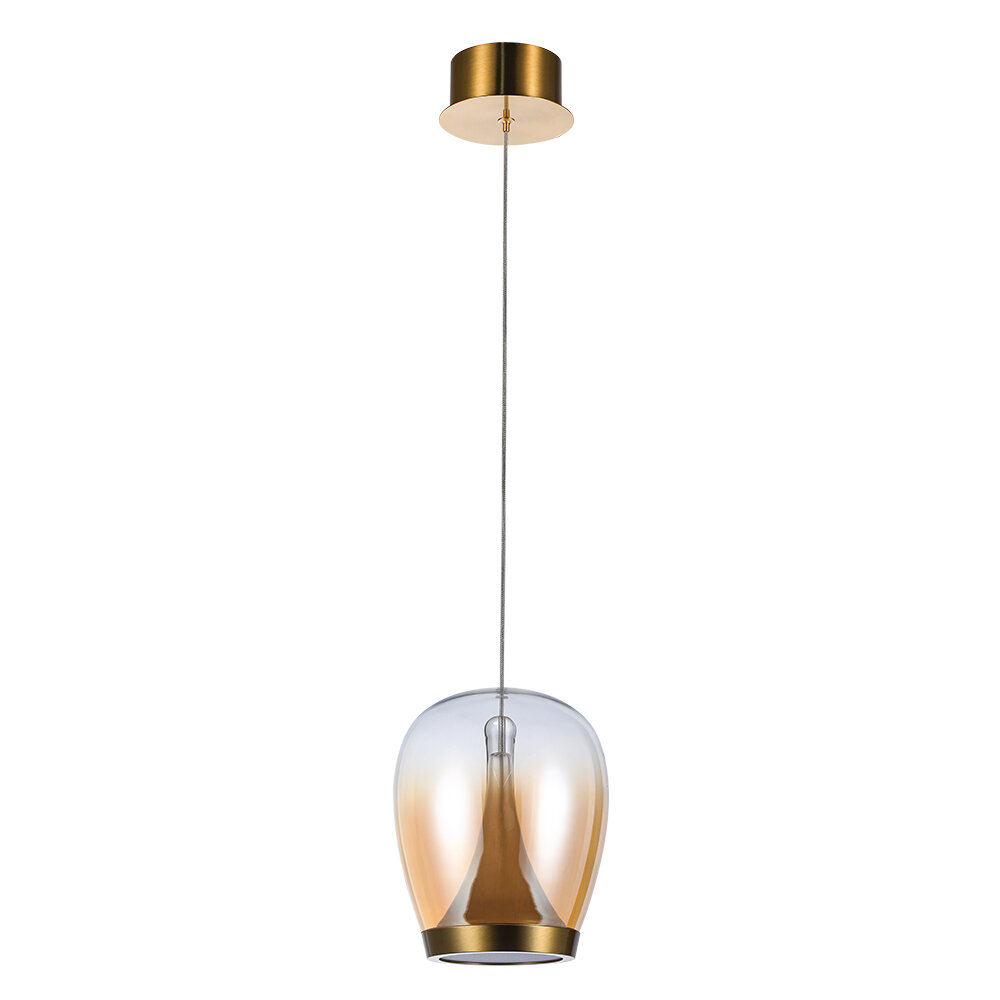 Подвесной светильник Divinare CAMPO 5875/07 SP-15, LED, 15Вт, латунь