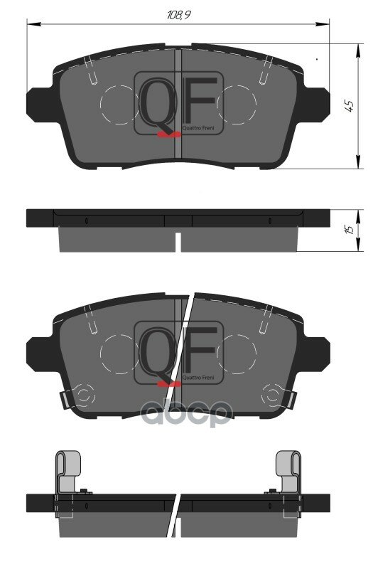 Колодки тормозные QUATTRO FRENI арт. QF510102
