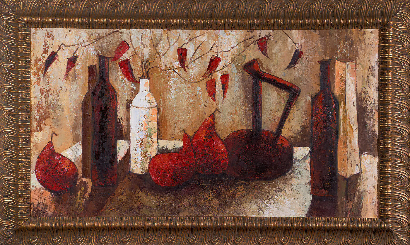 Картина на холсте для интерьера на стену в квартиру офис гостиную спальню интерьерная Груши натюрморт