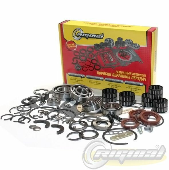 Ремкомплект КПП для ГАЗ 3302-3221 Газель, 2217 Соболь, 3110 Волга (дв. 406) с подшипниками, кольцами, сальниками и прокладкой арт RG3302-1701810