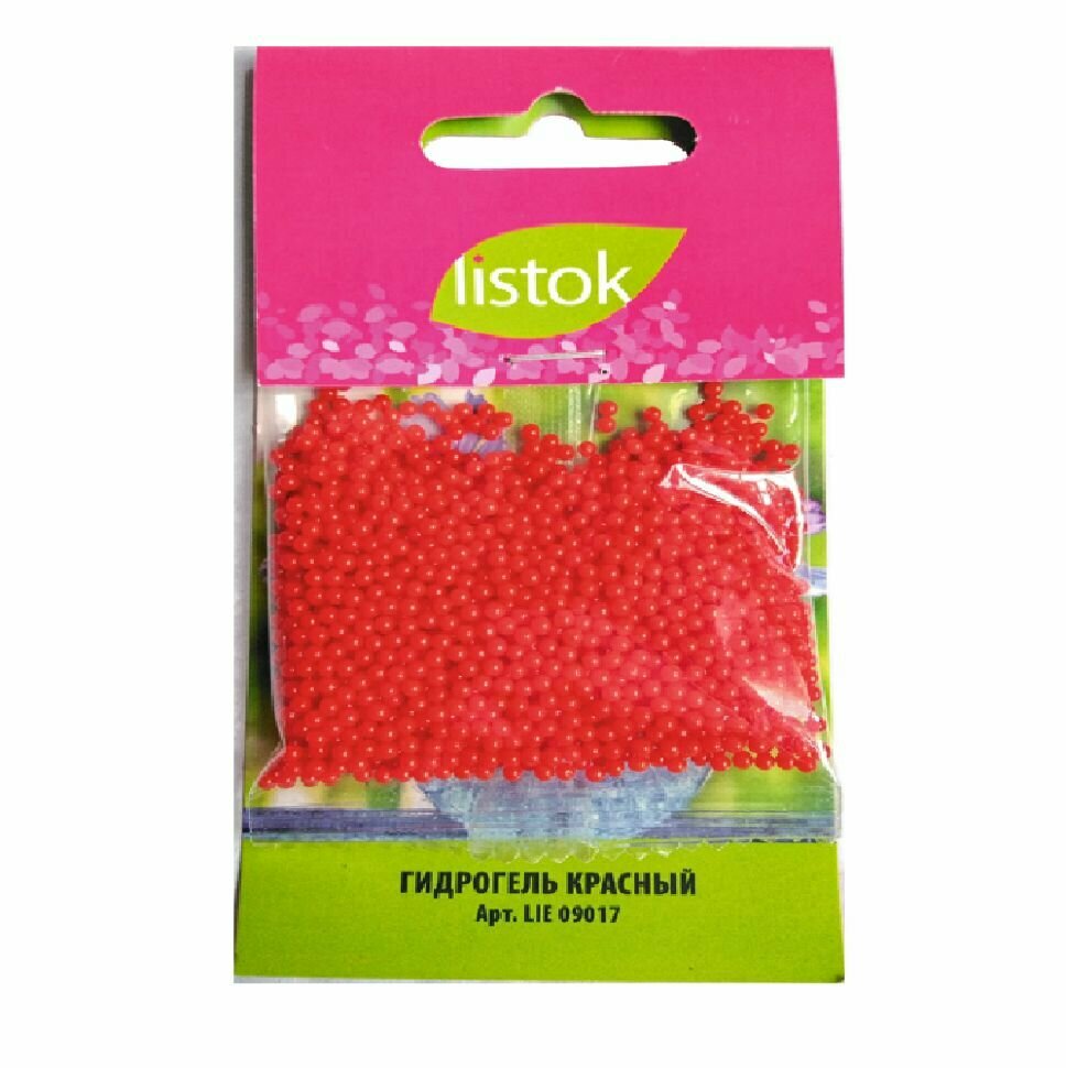 Гидрогель LISTOK для комнатных растений 20 г красный
