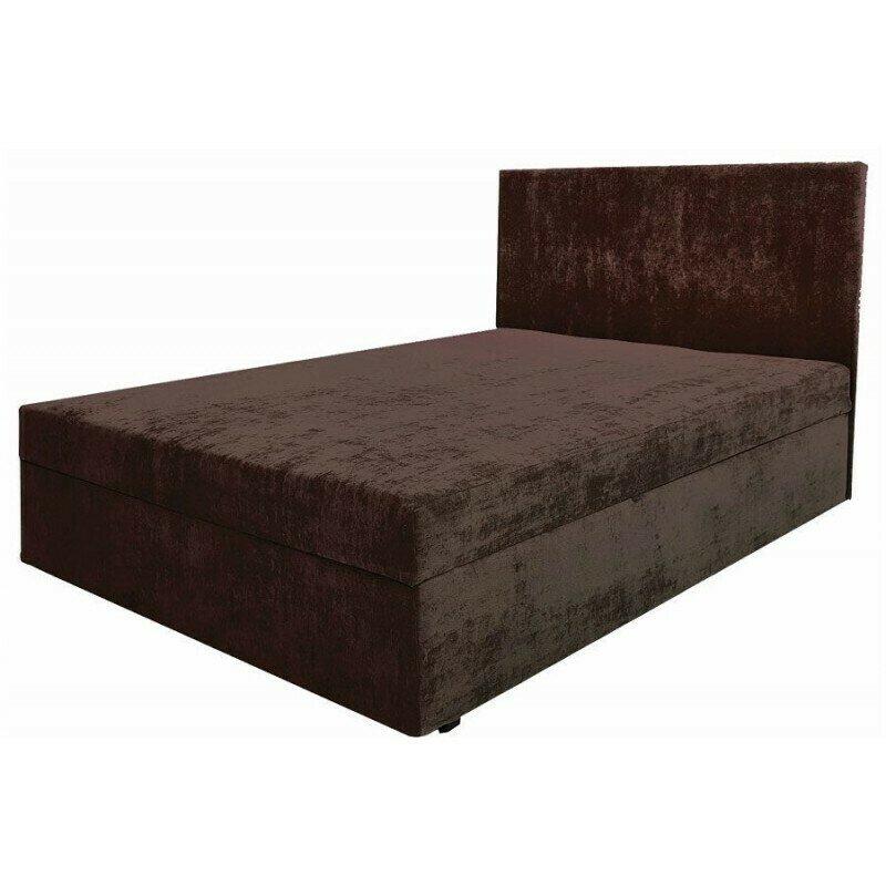 Кровать Fotodivan атланта с матрасом 160x190 Велюр Коричневый
