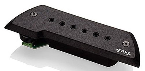 ACS Black активный широкополосный звукосниматель EMG для акустической гитары, встраиваемый в резонансное отверстие корпуса, черный, EMG