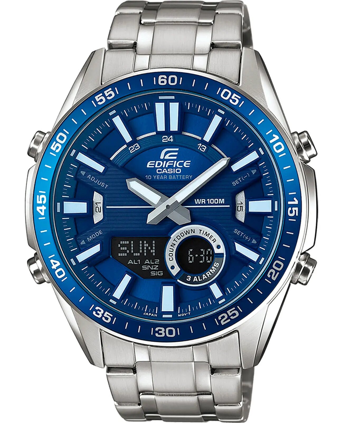 Наручные часы CASIO Edifice, синий/серебристый