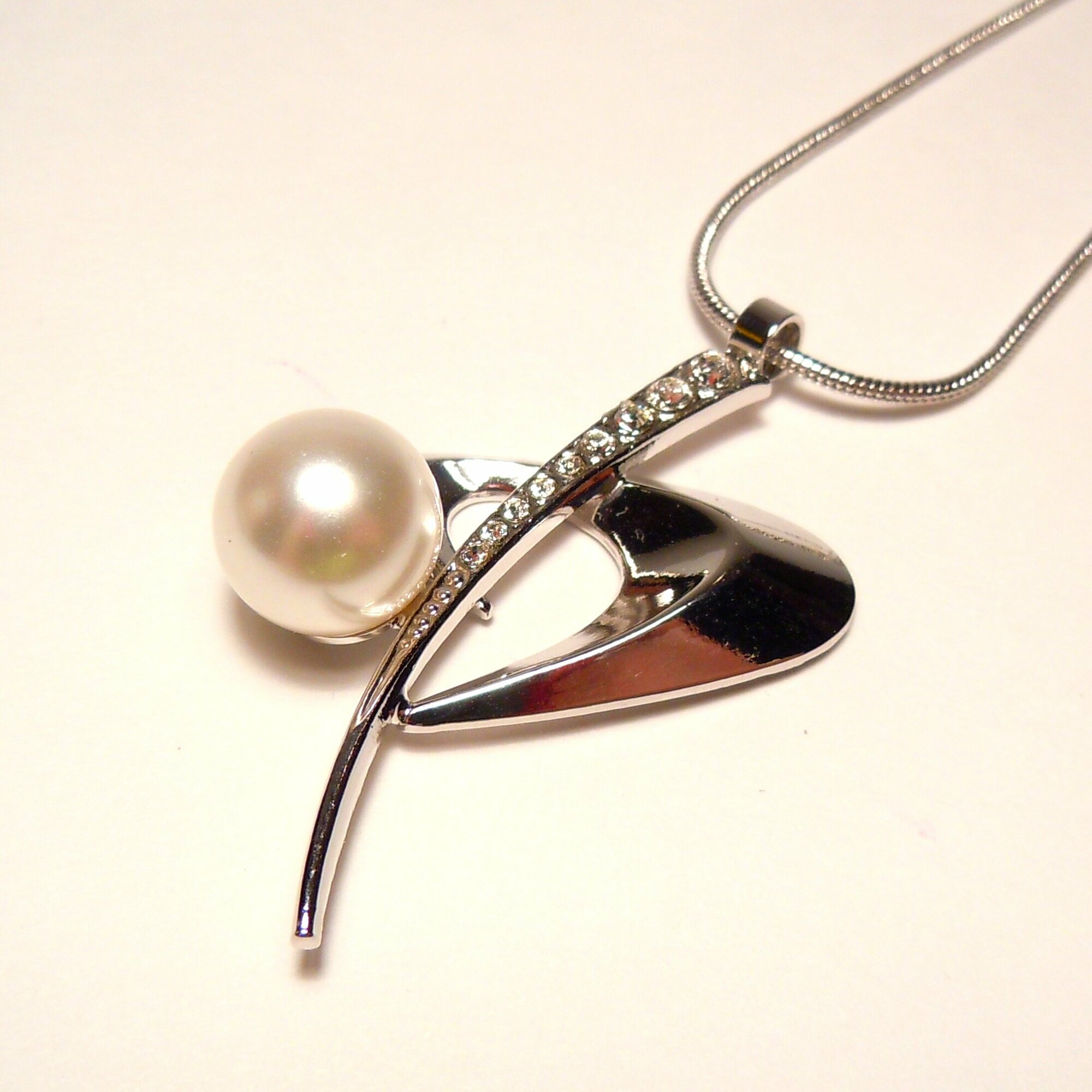 Подвеска, жемчуг Swarovski синтетический, Swarovski Zirconia