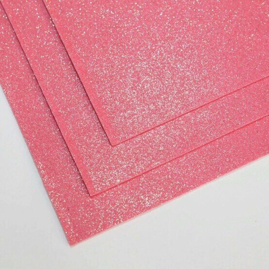 Фоамиран мерцающий 1,5мм Клубничное суфле размер 60x70см (3шт)