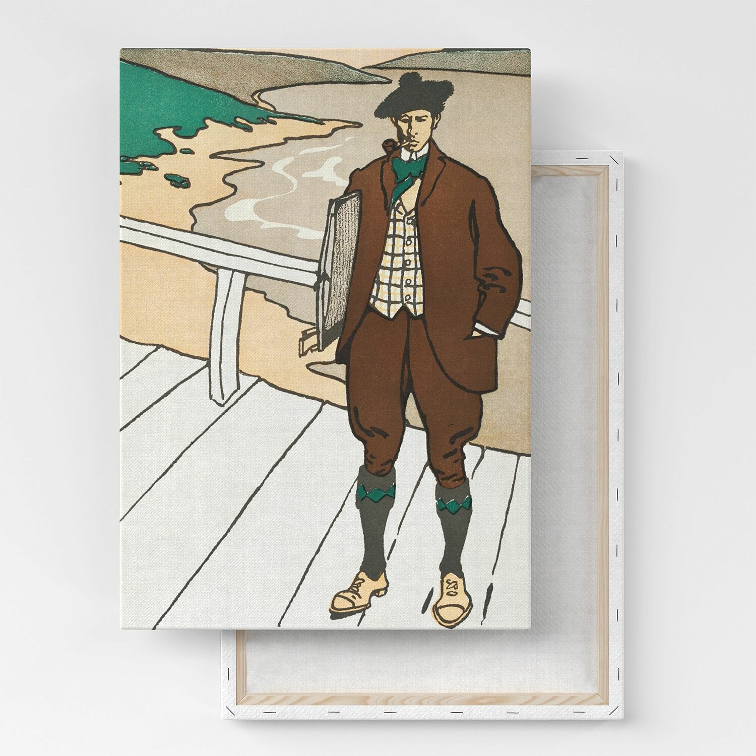 Картина на холсте, репродукция / Эдвард Пенфилд - Man smoking a pipe / Размер 30 x 40 см