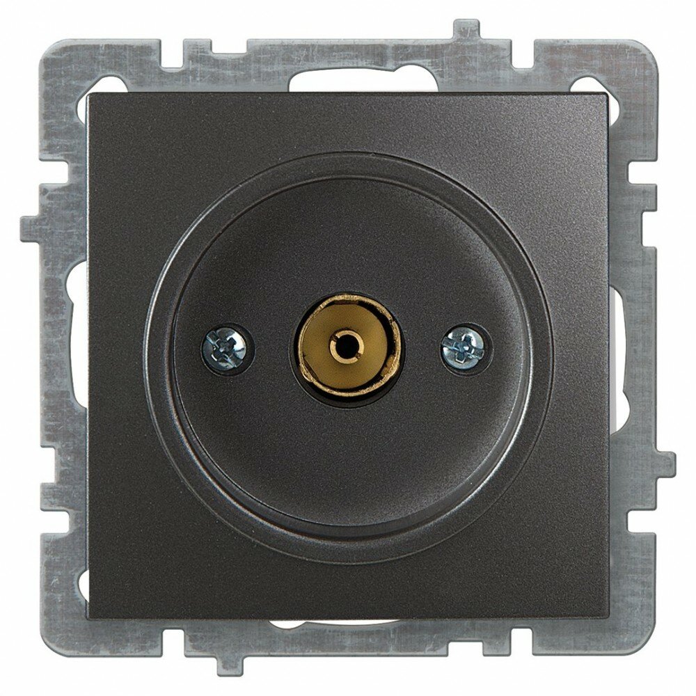Механизм TV розетки (концевая) СУ, TOURAN-ALEGRA-THOR, metallic, антрацит