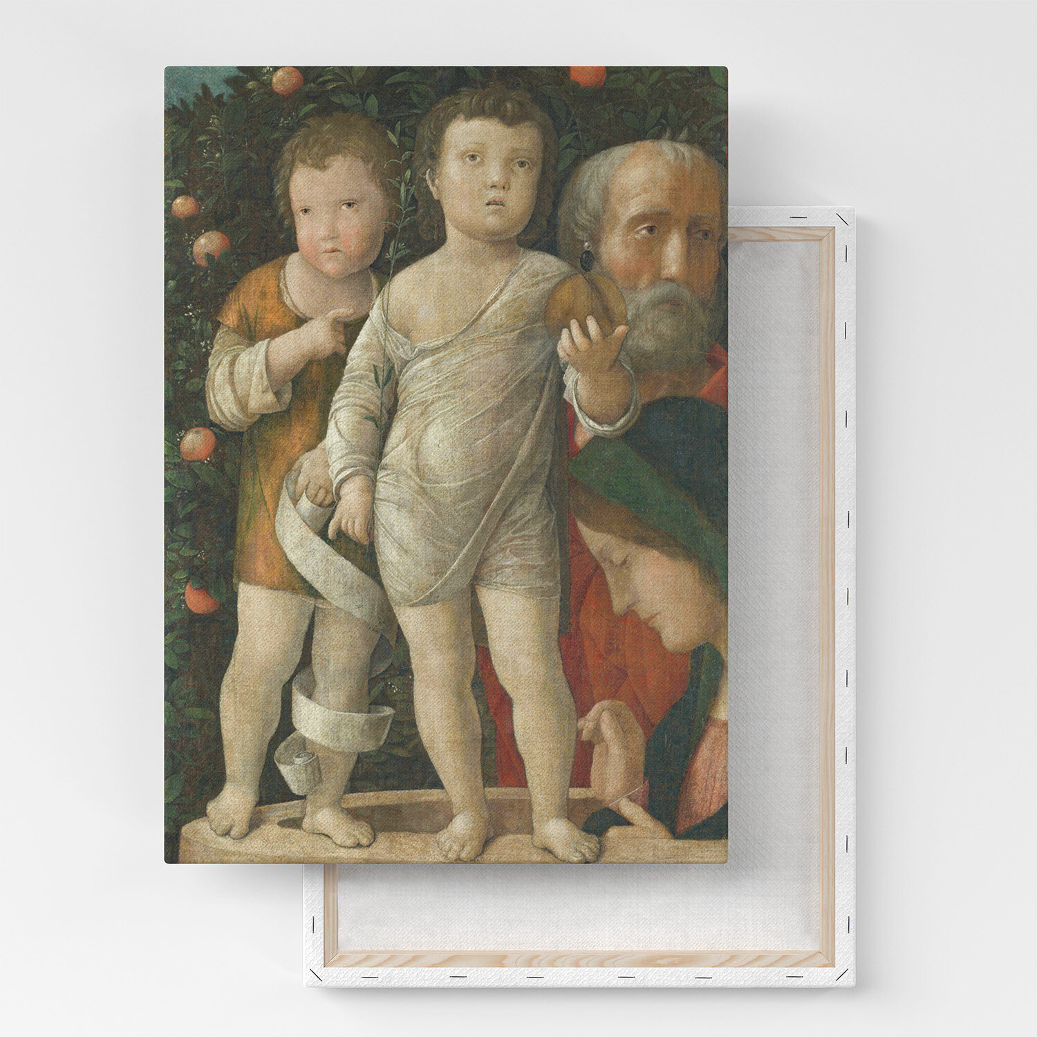 Картина на холсте, репродукция / Андреа Мантенья - The Holy Family with Saint John / Размер 80 x 106 см